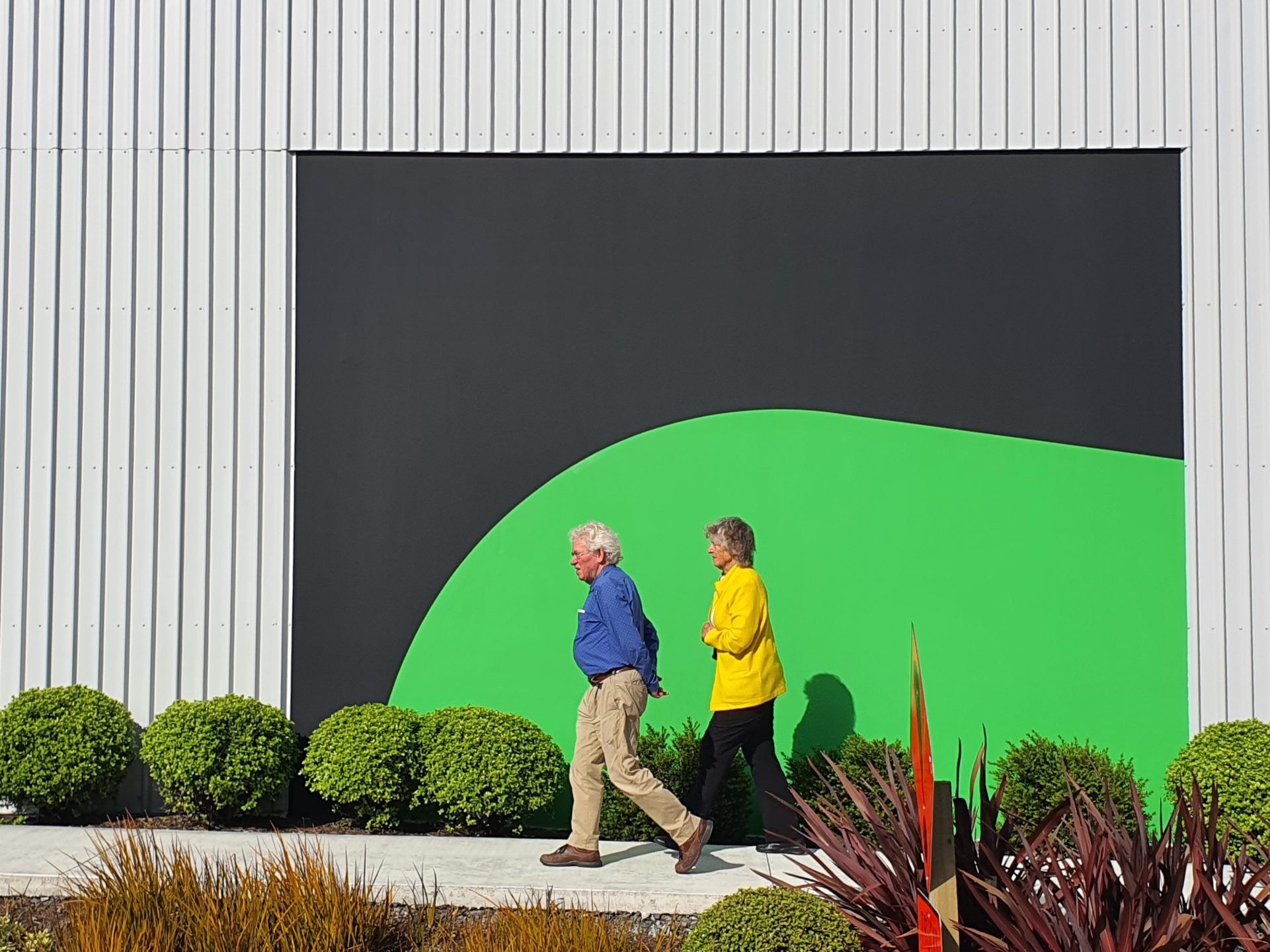 Mural at Te Awahou Nieuwe Stroom – Bossley Architects